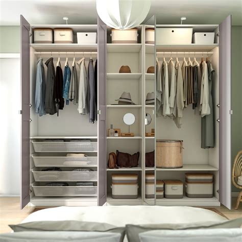 Mirrored Door Armoires And Wardrobe Closets Bedroom Ikea