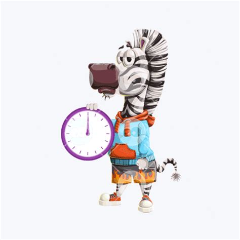 Animated Funny Zebra 