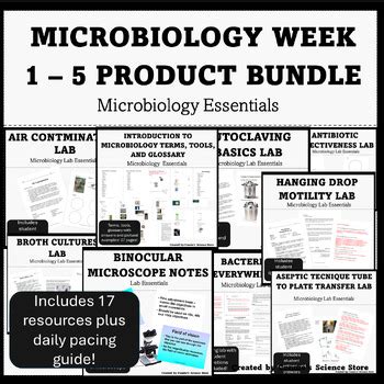 Microbiology Complete Resources For First Weeks Of Class Tpt