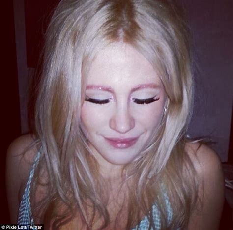 Rose Tinted Vision Pixie Lott Sports Pink Sparkly Eyebrows As She