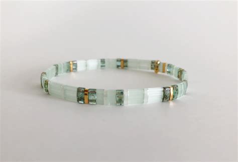 Tila Bead Stretch Bracelet Miyuki Glass Beads Chic Boho Stretchy