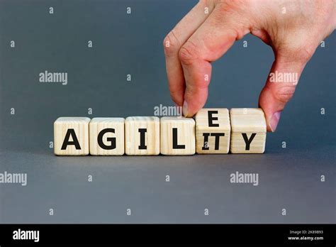 Agile And Agility Symbol Concept Words Agile And Agility On Wooden