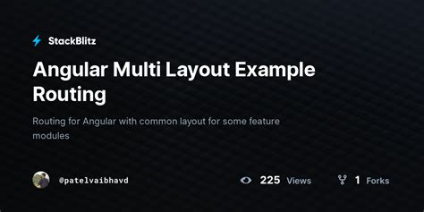 Angular Multi Layout Example Routing StackBlitz