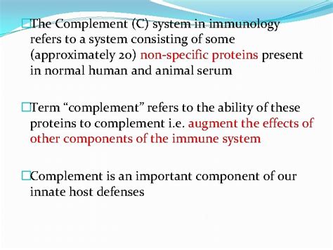 Complement System The Complement C System In Immunology