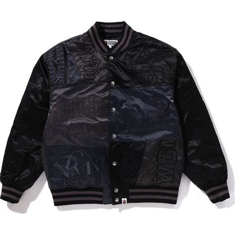 Patchwork Varsity Jacket Mens