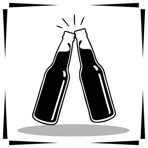 Premium Vector Beer Bottle Silhouette Illustration Beer Bottle