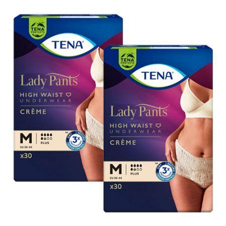 TENA Lady Pants Creme Plus majtki chłonne M 30 sztuk Pieluchomajtki pieluchy dla dorosłych