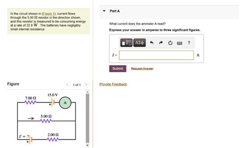 Solved In The Circuit Shown In Figure 1 Current Flows Through The 5 00 Î© Resistor In The
