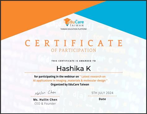 Hashika K On Linkedin Educaretaiwan Webinar Ai Emergingtech