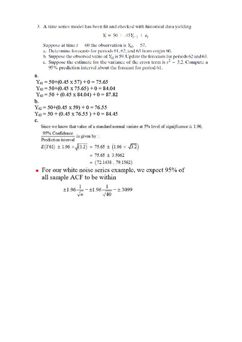 Time Series Exercise A Y 61 500 X 57 0 75 Y 62 500 X 75 0 84 Y 63 50