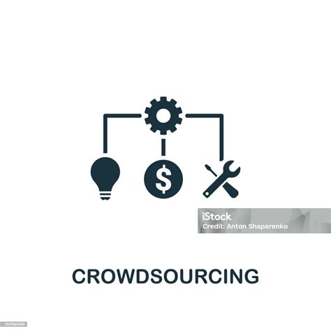 Crowdsourcing Icon Creative Element Design From Content Icons Collection Pixel Perfect