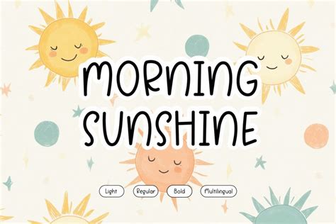 Morning Sunshine Handwritten Font Cute Font Planner Font