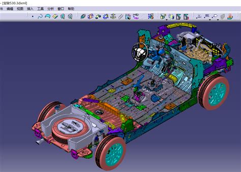 宝骏530底盘3dxml格式数模 CATIA 3dxml 模型图纸下载 懒石网