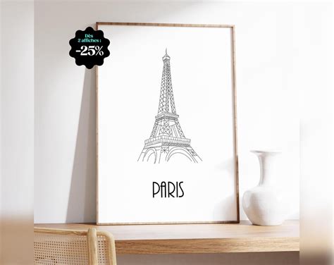 Minimalist Poster Of The Eiffel Tower Elegant Illustration For Modern