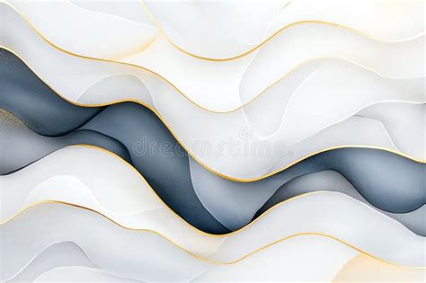 Elegant Abstract Waves In Soft White And Gray Tones Creating A Soothing And Modern Visual
