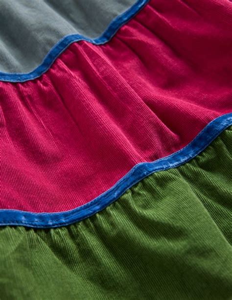Gestuftes Cord Kleid Mit Verschnörkelungen Arc En Ciel Multi Boden De