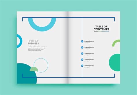 Premium Vector Brochure Table Of Contents Template