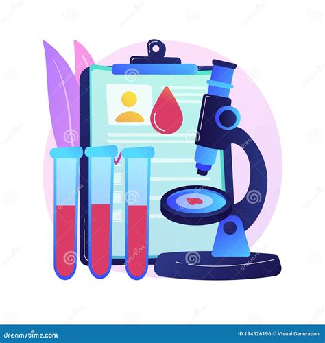 Blood Testing Abstract Concept Vector Illustration Stock Vector