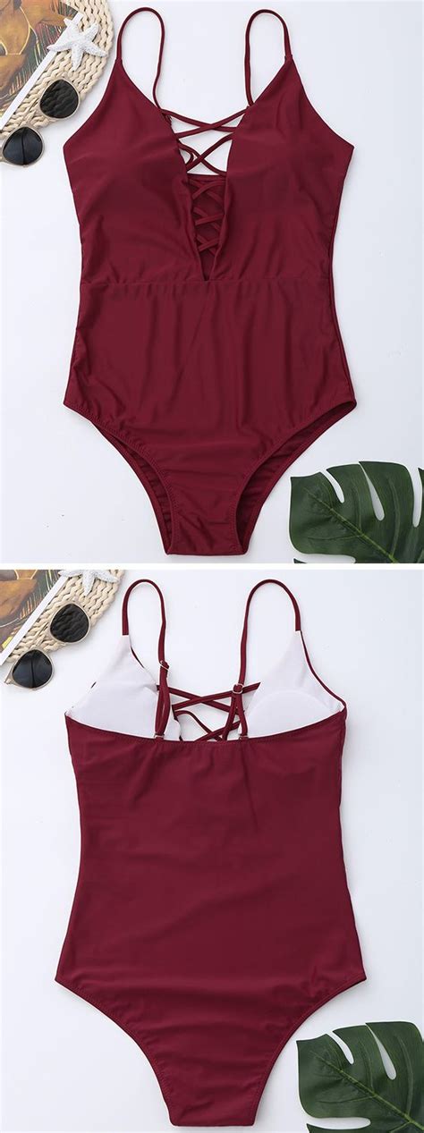 Criss Cross One Piece Swimsuit Swimwear Swimsuits Womens Bathing Suits