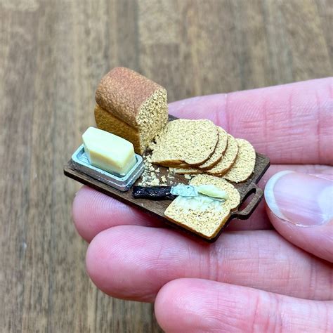 Miniature Handmade Bread And Butter Board 112 Scale Etsy Canada