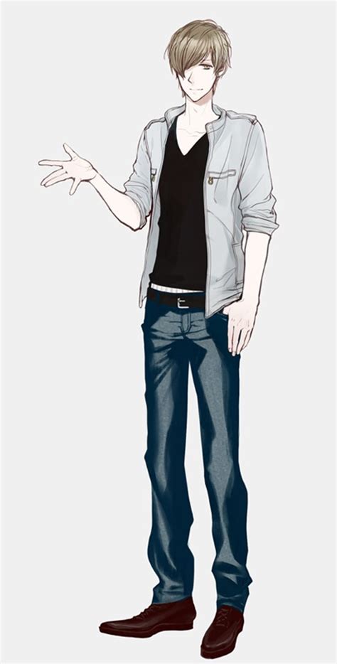 Как нарисовать аниме персонажа в полный рост парня