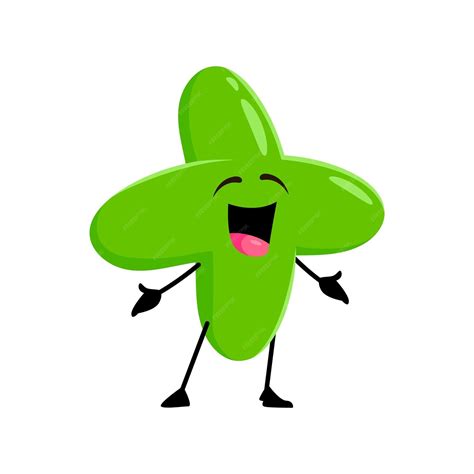 Premium Vector Cartoon Math Number Character Of Plus Sign