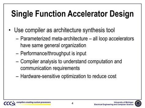 Ppt Compiler Directed Synthesis Of Multifunction Loop Accelerators