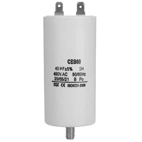 Amazon co jp ウォーターポンプコンデンサCBB60 450V 40uf 50 60Hz耐過電圧ショック洗濯機コンデンサー