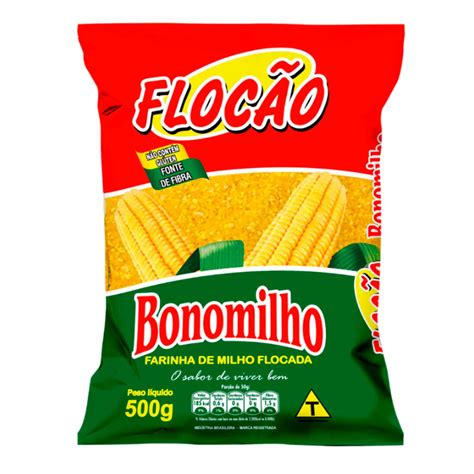 Farinha De Milho Flocão Bonomilho 500g Escorrega O Preço