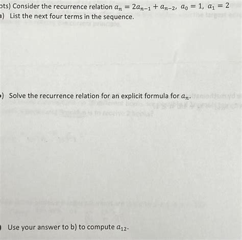 S Consider The Recurrence Relation