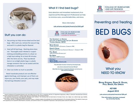 Preventing And Treating Bed Bugs Brochure