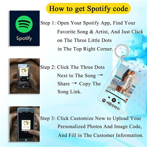 Buy Custom Spotify Keychain With Picture Personalized Acrylic Photo