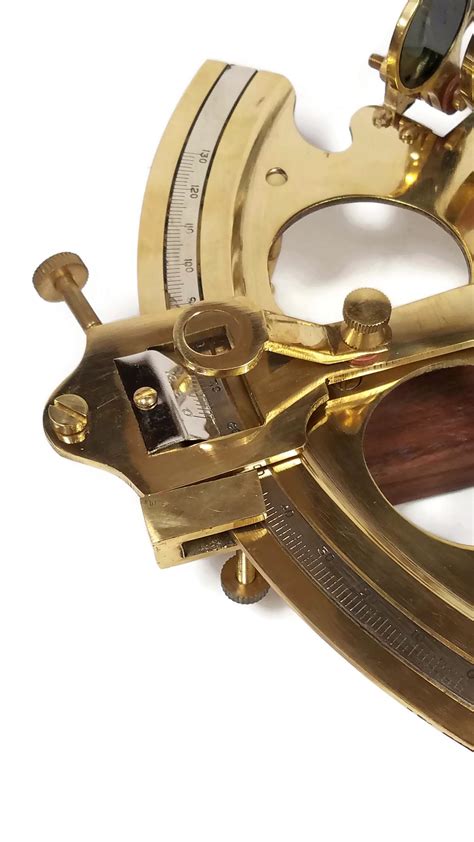 Large 8 12 Solid Polished Brass Nautical Sextant Etsy