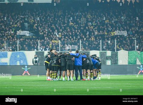 Aek Fc During The Greek Super League Matchday 17 Match Between Aek Fc