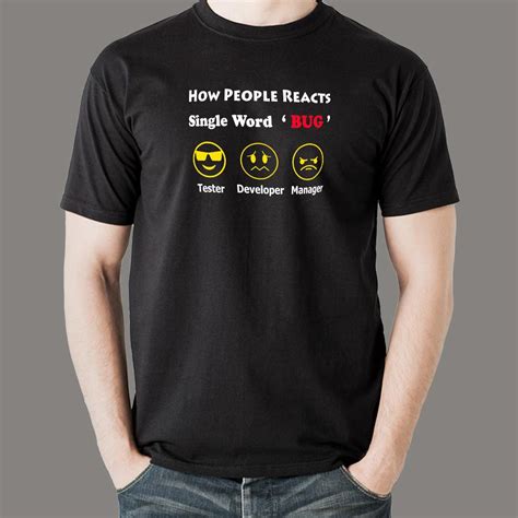 Bug Reaction Funny Programmer T Shirt 1v1571504077