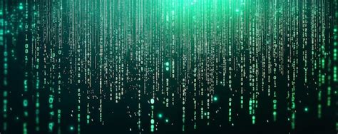 green binary code background premium ai generated image