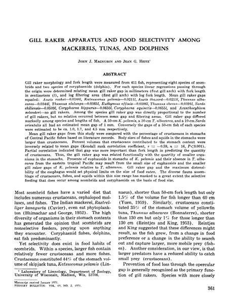 Mean Gill Raker Gap In Millimeters First Gill Arch With Fork Length In Centimeters L And