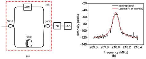 A Schematic Diagram Of The Linewidth Measurement Setup And B Download Scientific Diagram