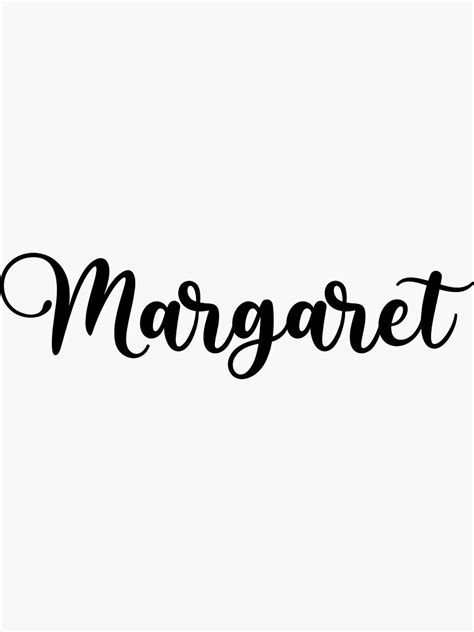 Margaret Name Handwritten Calligraphy Sticker For Sale By