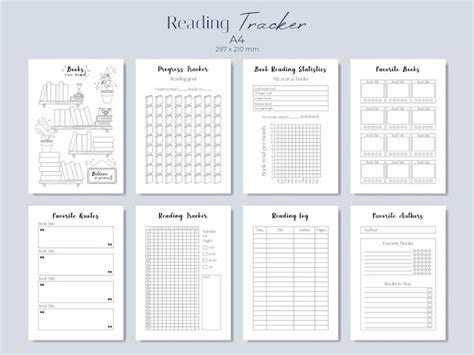 Premium Vector Reading Tracker Vector Illustration
