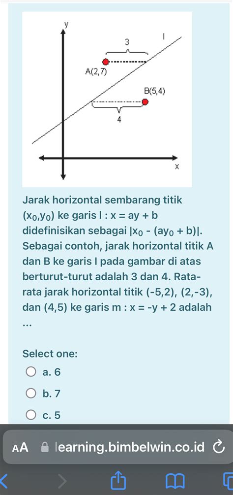 Jarak Horizontal Sembarang Titik Xoyo Ke Studyx