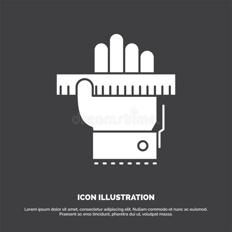 Education Hand Learn Learning Ruler Icon Glyph Vector Symbol For