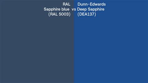 Ral Sapphire Blue Ral 5003 Vs Dunn Edwards Deep Sapphire Dea137