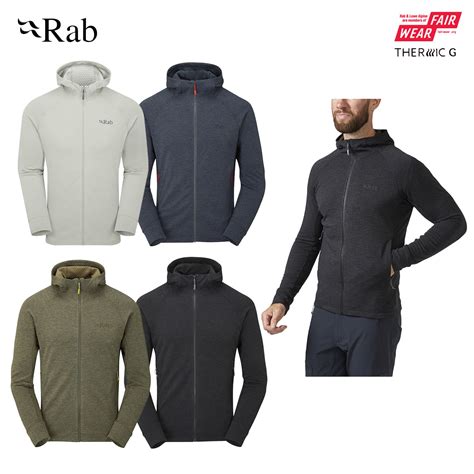 Rab 롯데 잠실점 100 리사이클 패브릭으로 제작된 경량의 써믹 G 스트레치 플리스 후드 미드 레이어입니다 뛰어난