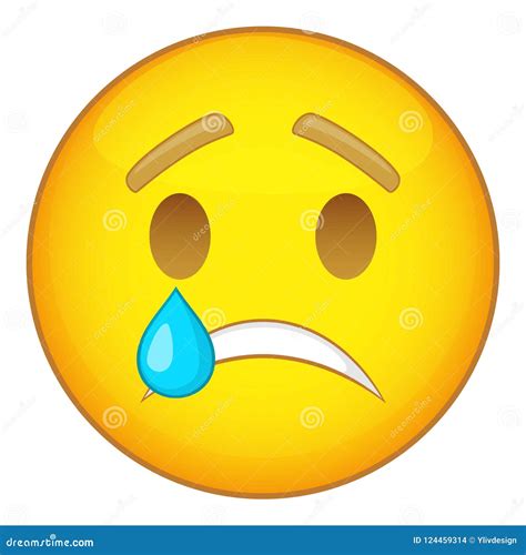 Icono Gritador Del Emoticon Estilo De La Historieta Stock De