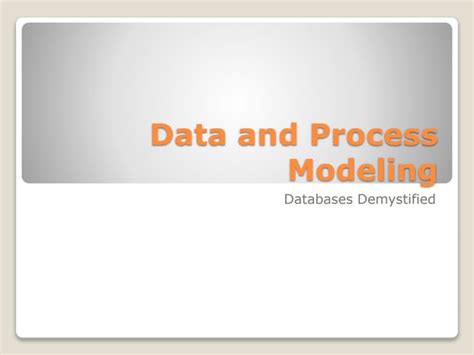 Data And Process Modeling Ppt