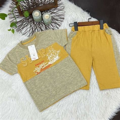 خرید و قیمت لباس ست پسرانه تابستانه بلوز و شلوارک سایز4550 از غرفه