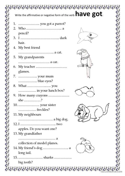 Have Got English Esl Worksheets Pdf Doc