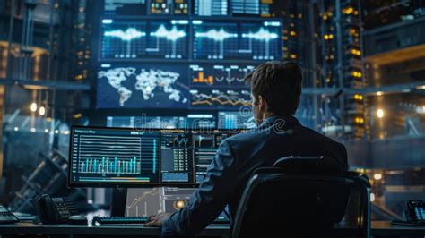 Data Analyst Interprets Business Insights From Advanced Dashboards In A
