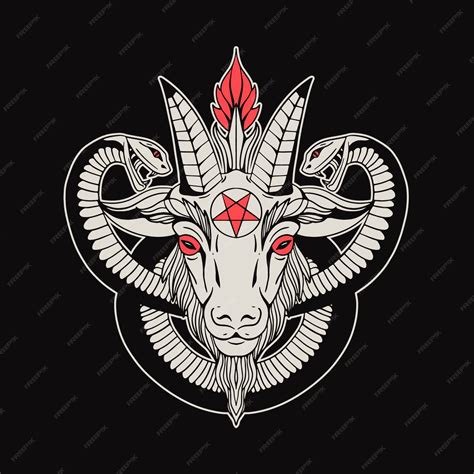 Free Vector Hand Drawn Baphomet Illustration